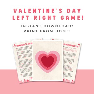 Left Right Game for Valentines Day, Valentine Games for Senior, Fun ...