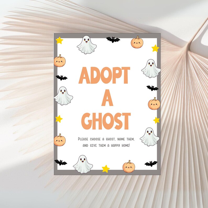 Adopt a Ghost Printable, Ghost Adoption Certificate, Adopt a Ghost ...