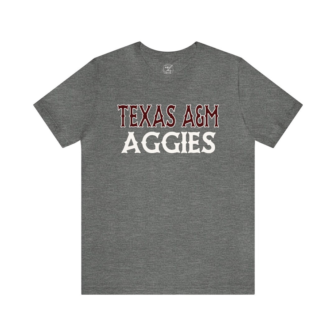 Texas A&M Aggies Vintage Font Short Sleeve Tee - Etsy