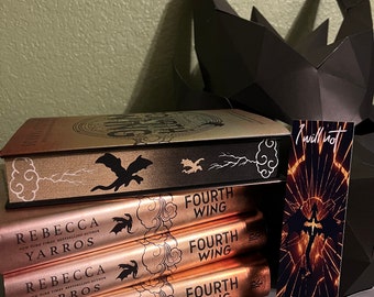 FOURTH WING Custom Made Set of 5 Variant Hardcovers rebind With Edge ...