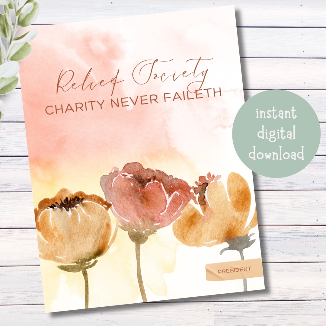 Relief Society Binder Cover for Relief Society Callings | President ...