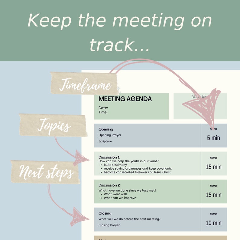 LDS WYC Agenda | Meeting Agenda for Ward Youth Councils - Etsy