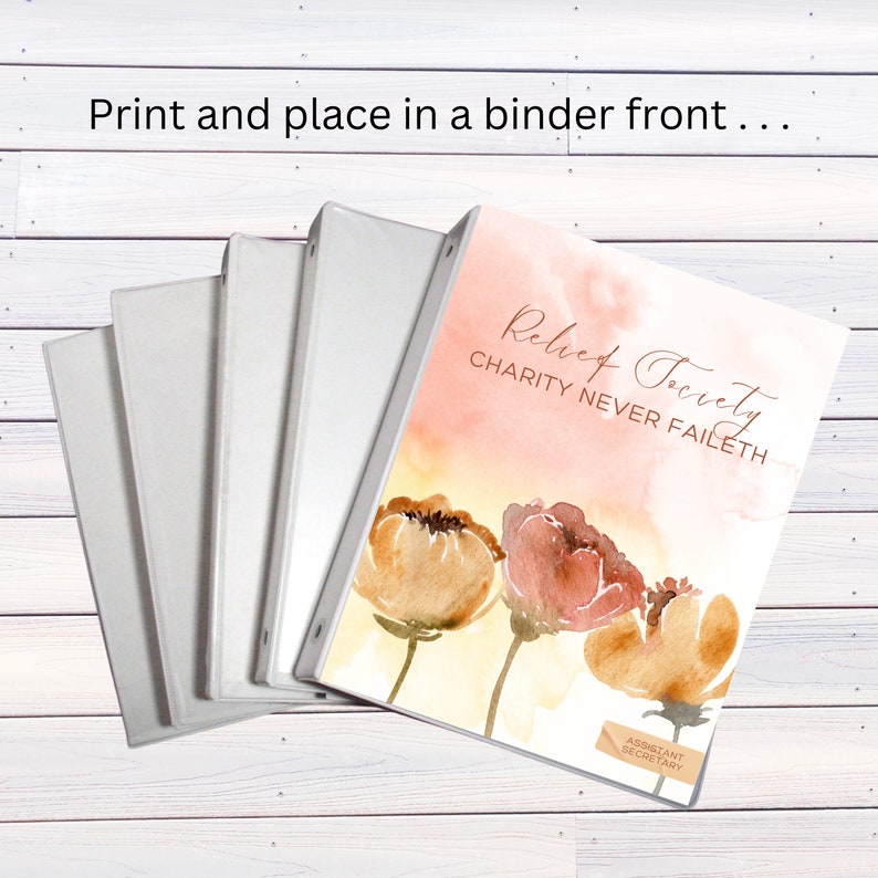 Relief Society Binder Cover for Relief Society Callings | President ...