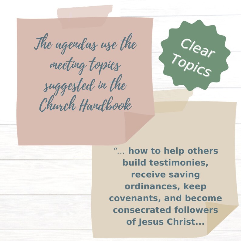 LDS WYC Agenda | Meeting Agenda for Ward Youth Councils - Etsy