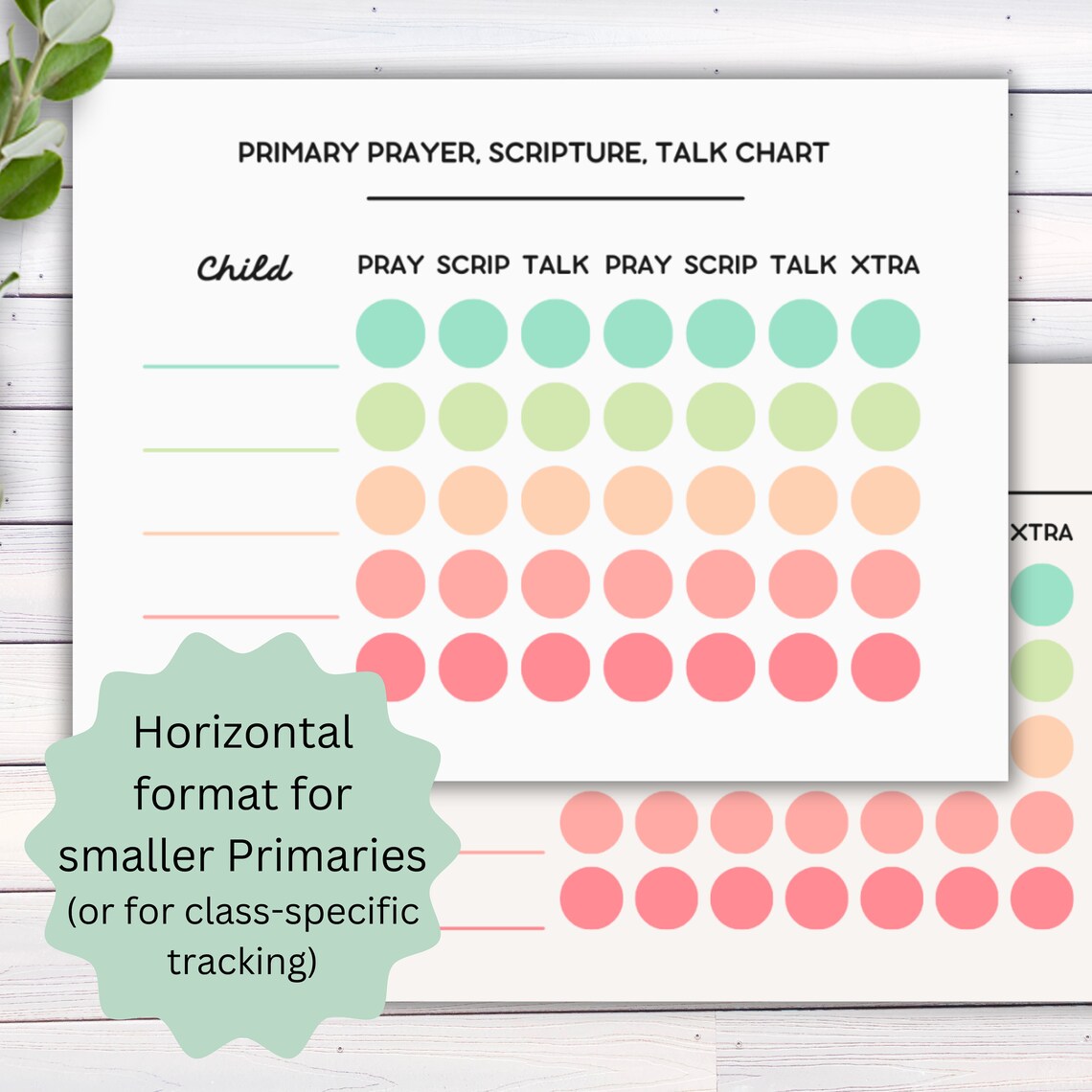 LDS Primary Prayer Talk Scripture Tracker | Stay Organized for Opening ...