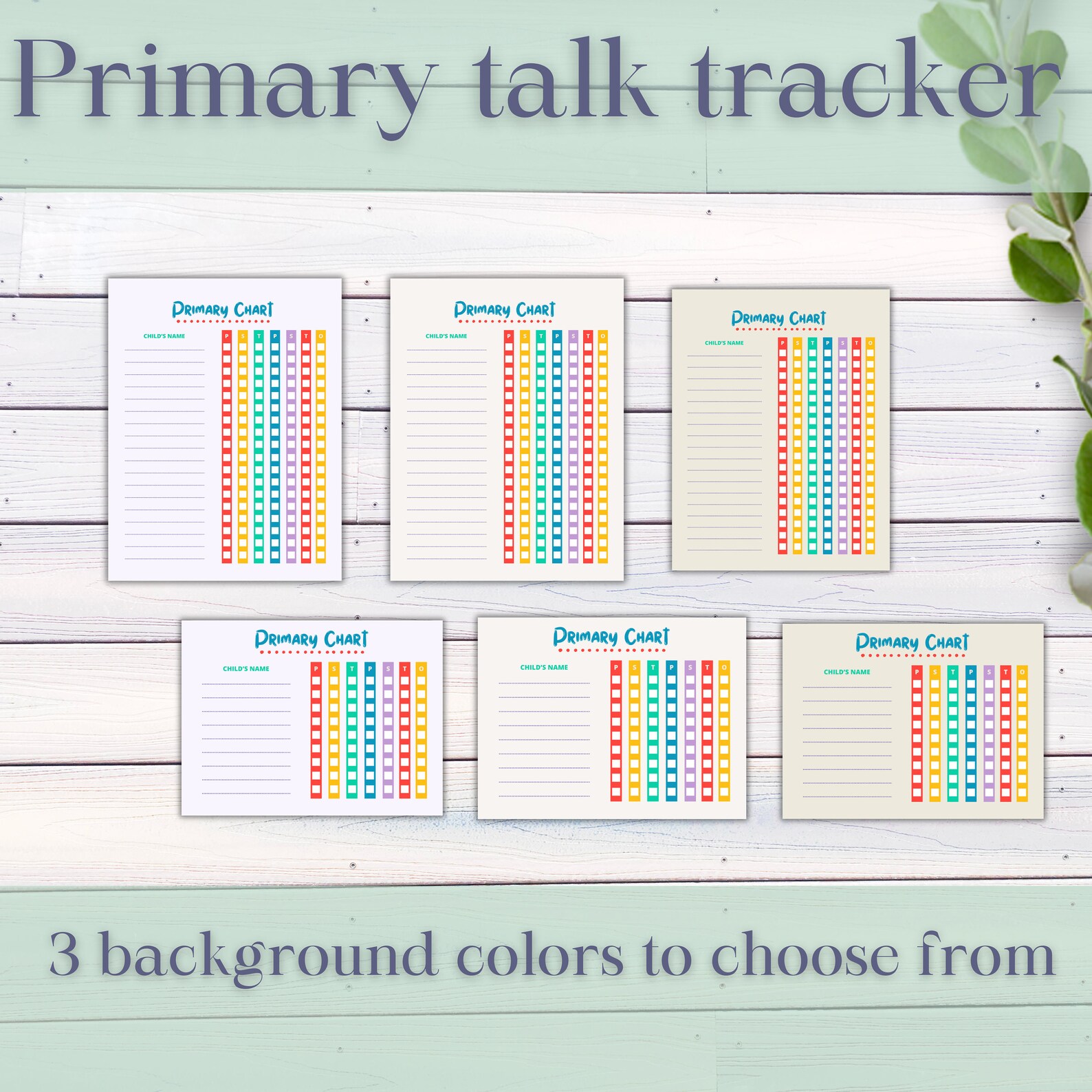 LDS Primary Prayer Talk Scripture Tracker Stay Organized for Opening ...
