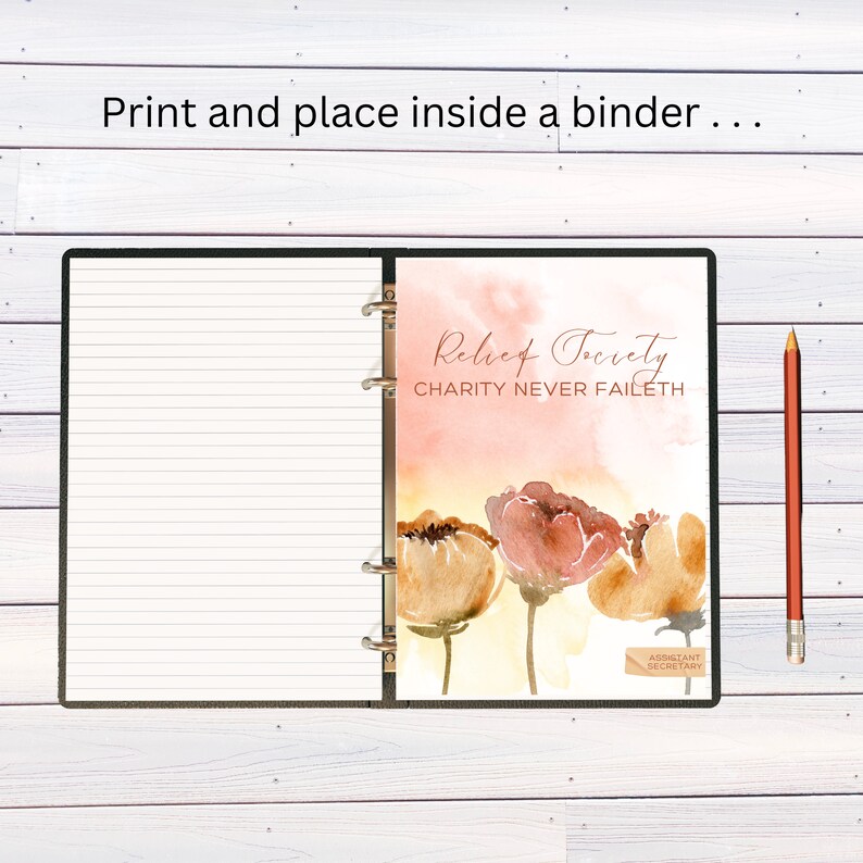 Relief Society Binder Cover for Relief Society Callings | President ...