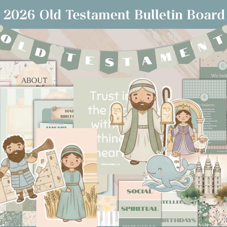 2026 Old Testament Bulletin Board Pack - Etsy