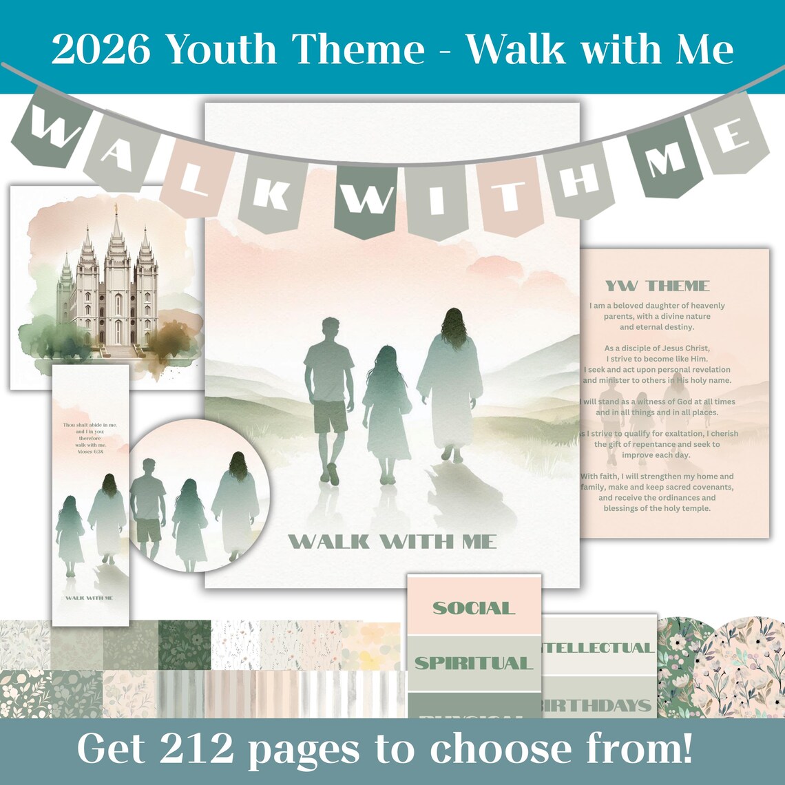 2026 Young Women Bulletin Board Mega Bundle | Walk With Me | LDS YM and ...