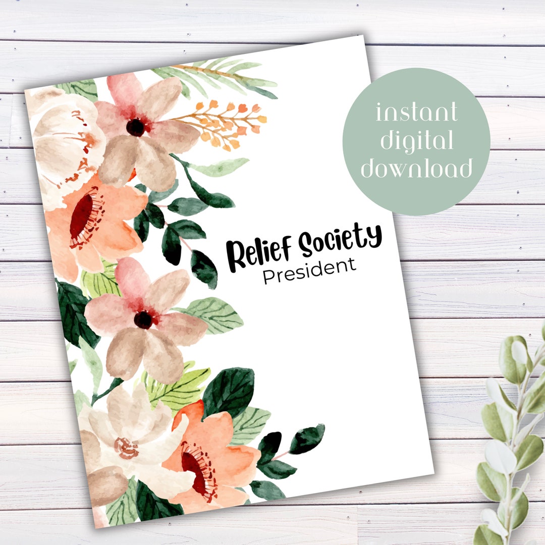 Relief Society Binder Cover Plus Bonus Divider Pages | Latter-day Saint ...