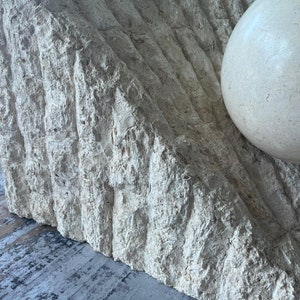 Postmodern Triangular Tessellated Mactan Stone Coffee Table Sphere ...