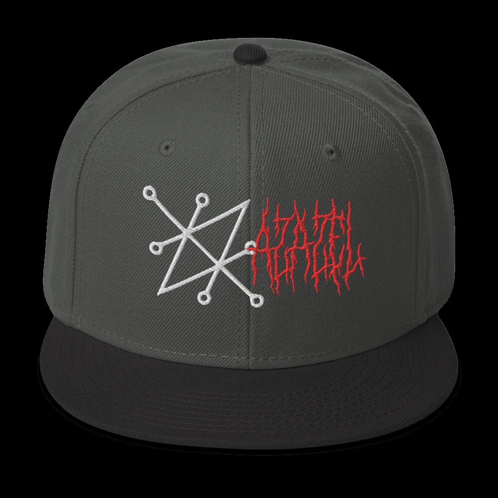 Sigil of Azazel Demon Occult Symbol Embroidered Snapback Hat Flat Bill ...