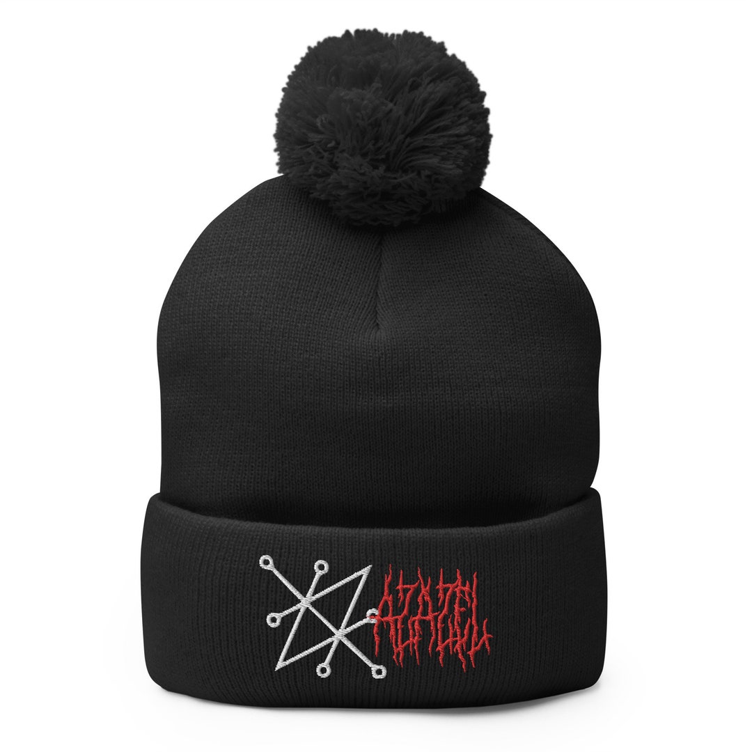 Sigil of Azazel Demon Occult Symbol Embroidered Pom-pom Beanie - Etsy