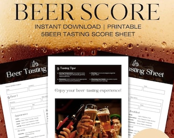 Beer Tasting Scorecard - Beer Scorecard - Beer Rating - Beer Tasting ...