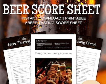 Beer Tasting Score Card Beer Scorecard Beer Rating Beer Tasting Beer ...