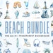 Beach PNG Bundle, Summer Clipart, Coastal Graphics, Beach Journal ...