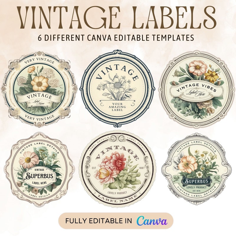Product Label Template - Etsy