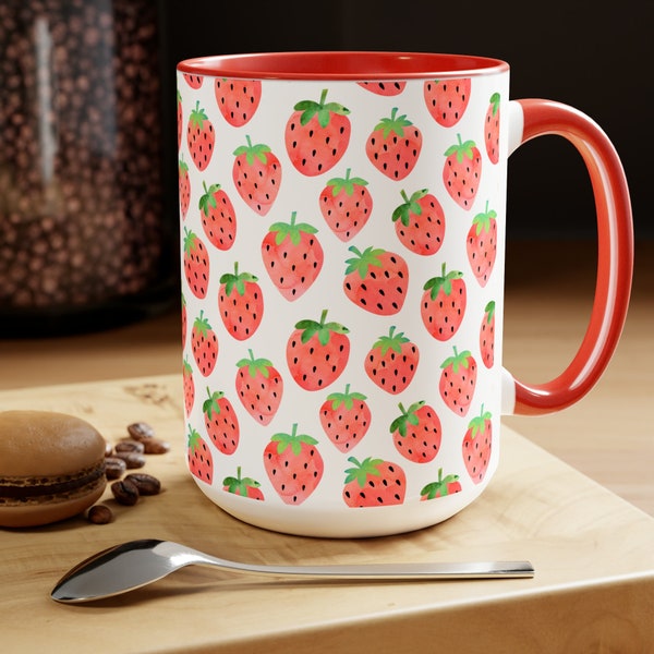 Strawberry Mugs - Etsy