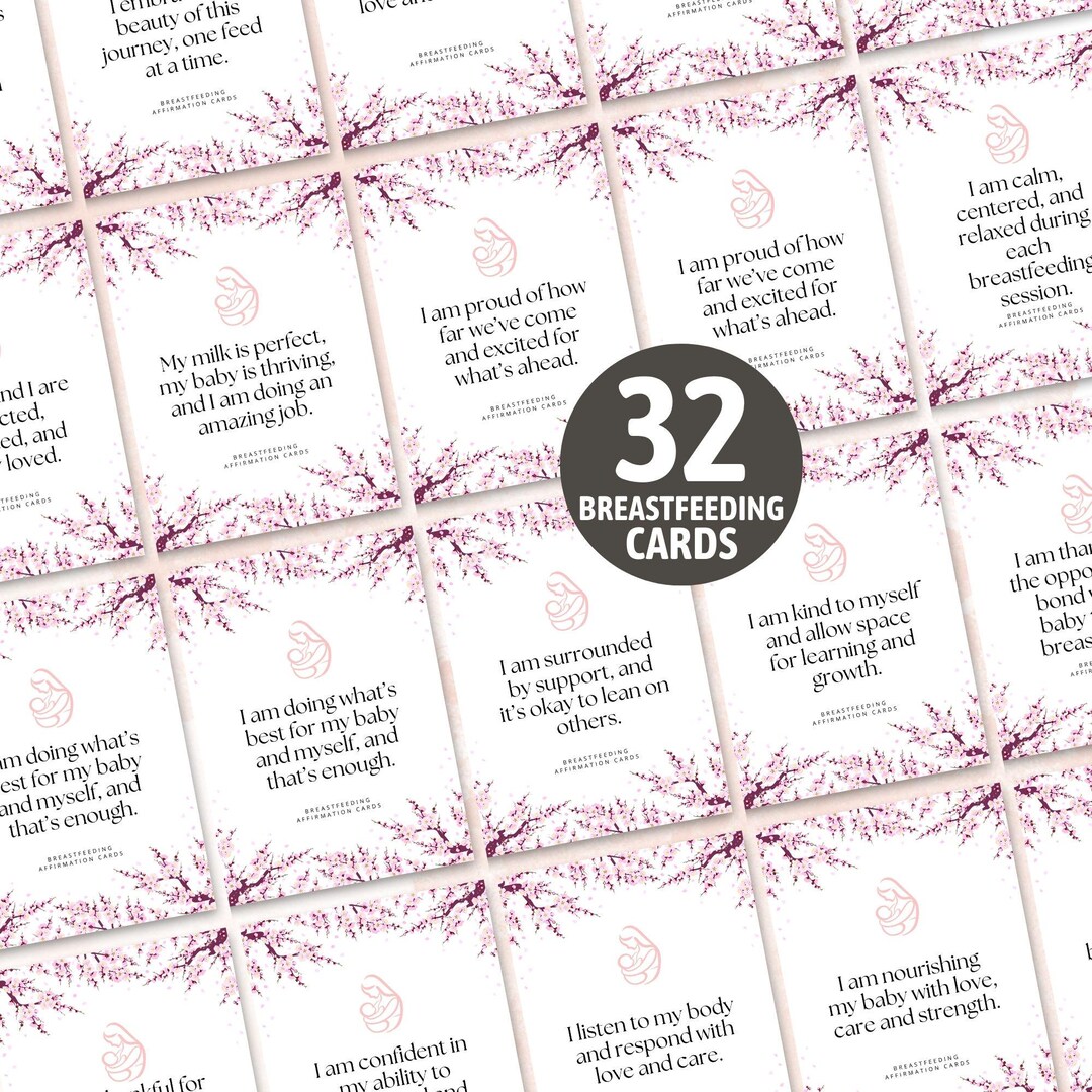 Breastfeeding Affirmation Cards, Nursing Encouragement Cards, Pumping ...