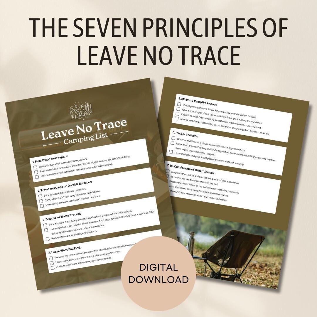 The Seven Principles of Leave No Trace Camping List, Leave No Trace ...