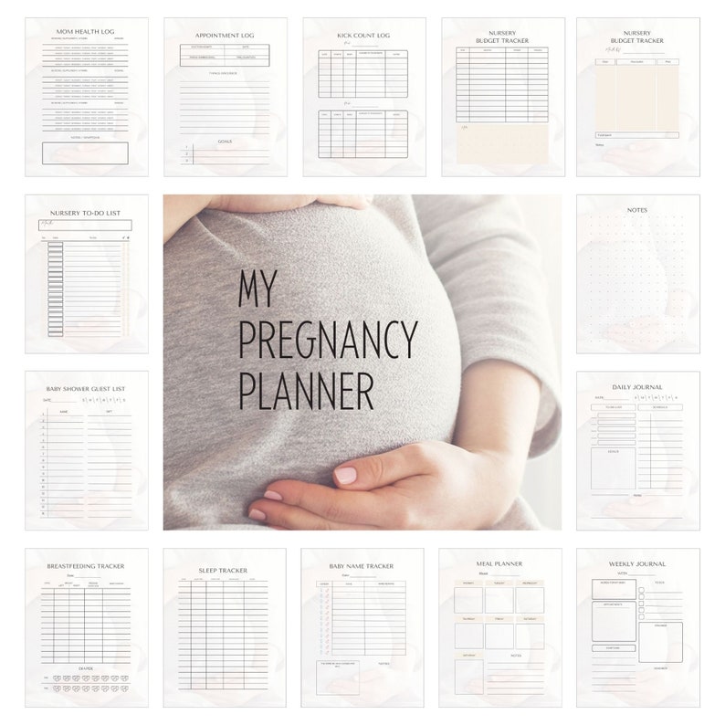 Pregnancy Planner Printable, Printable Pregnancy Journal, Expecting Mom ...