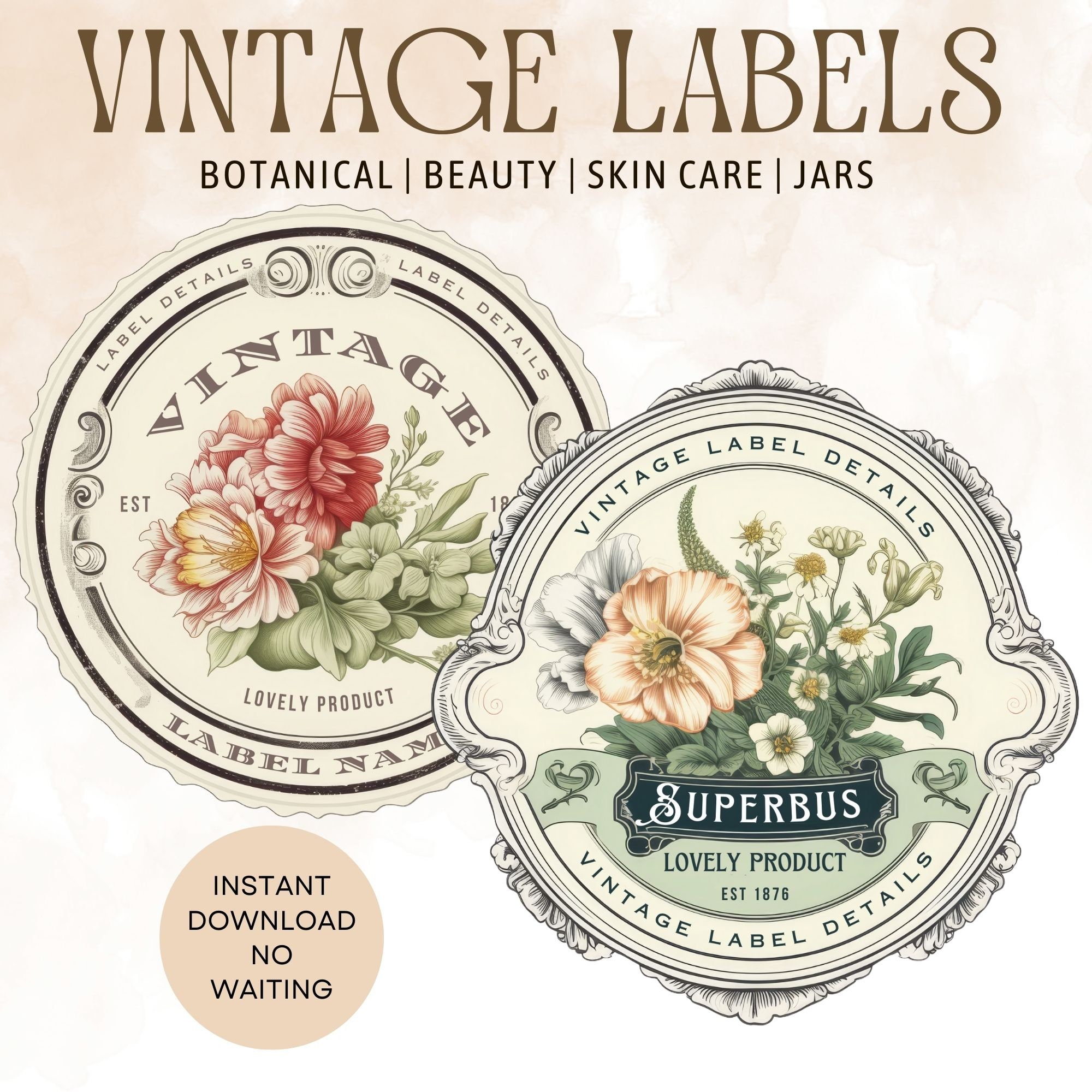 Editable Label Templates, Custom Packaging, Cosmetic Product Label ...