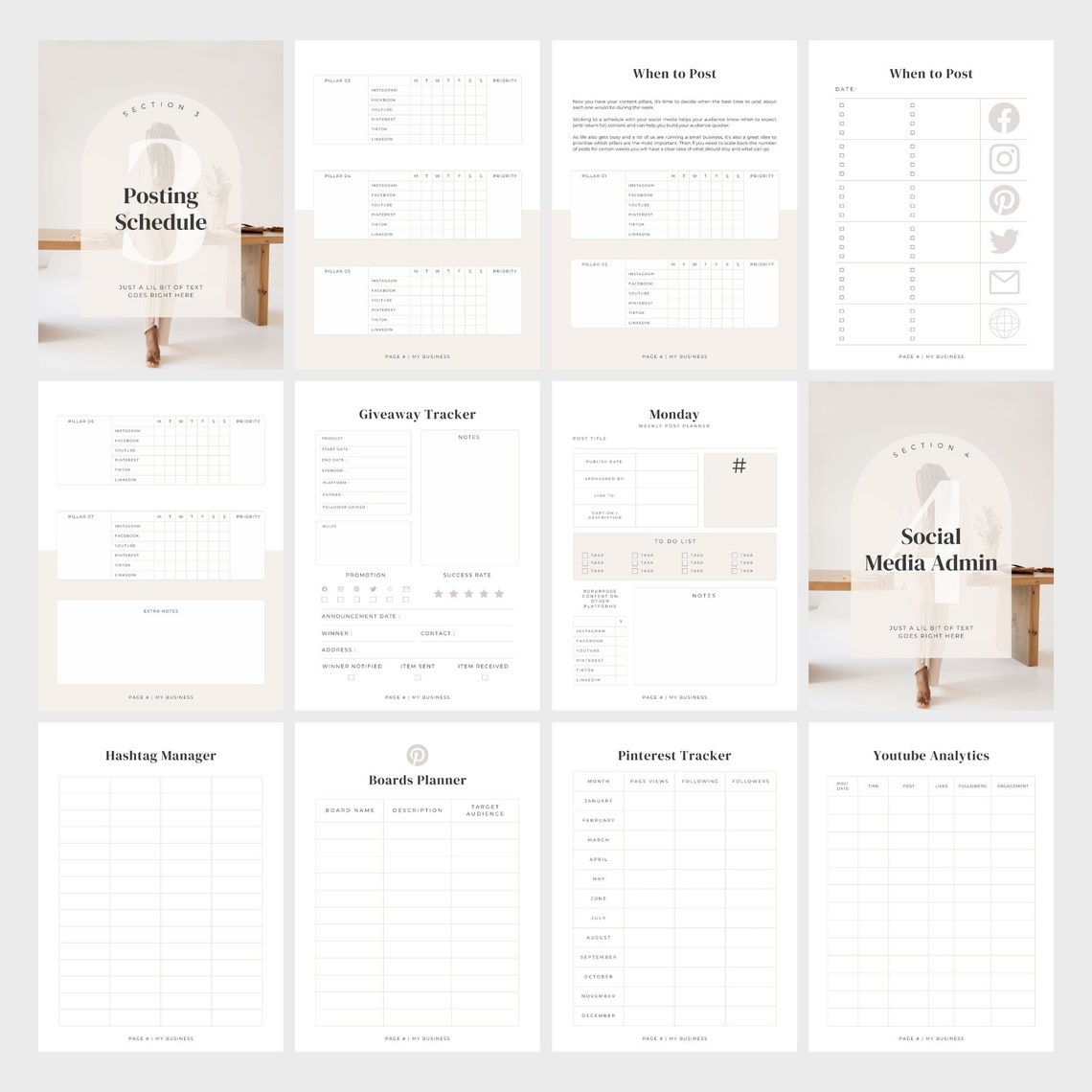 Complete Social Media Planner and Calendar | Yearly Content Planning ...