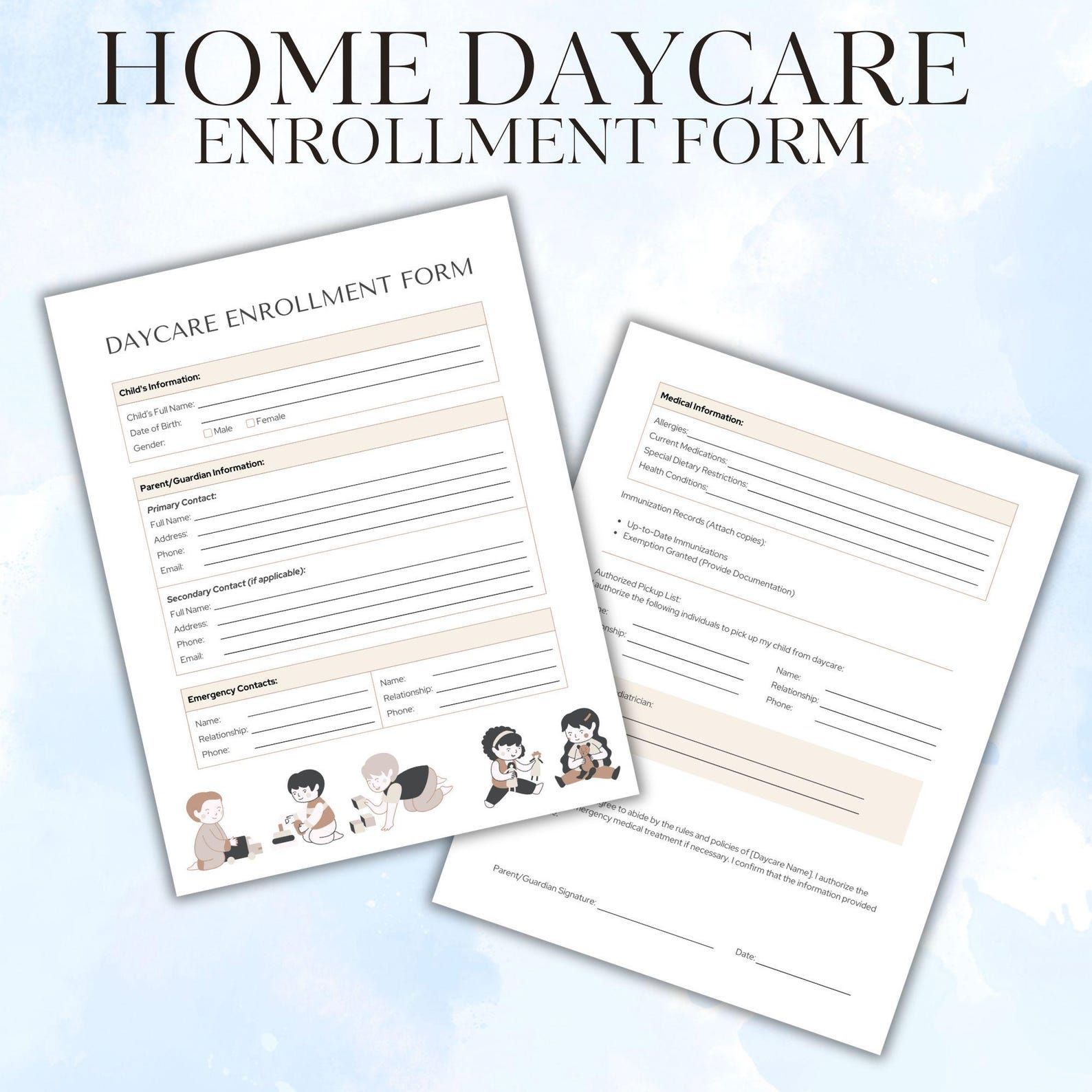 Home Daycare Starter Kit, Daycare Website, Daycare Instagram Posts ...