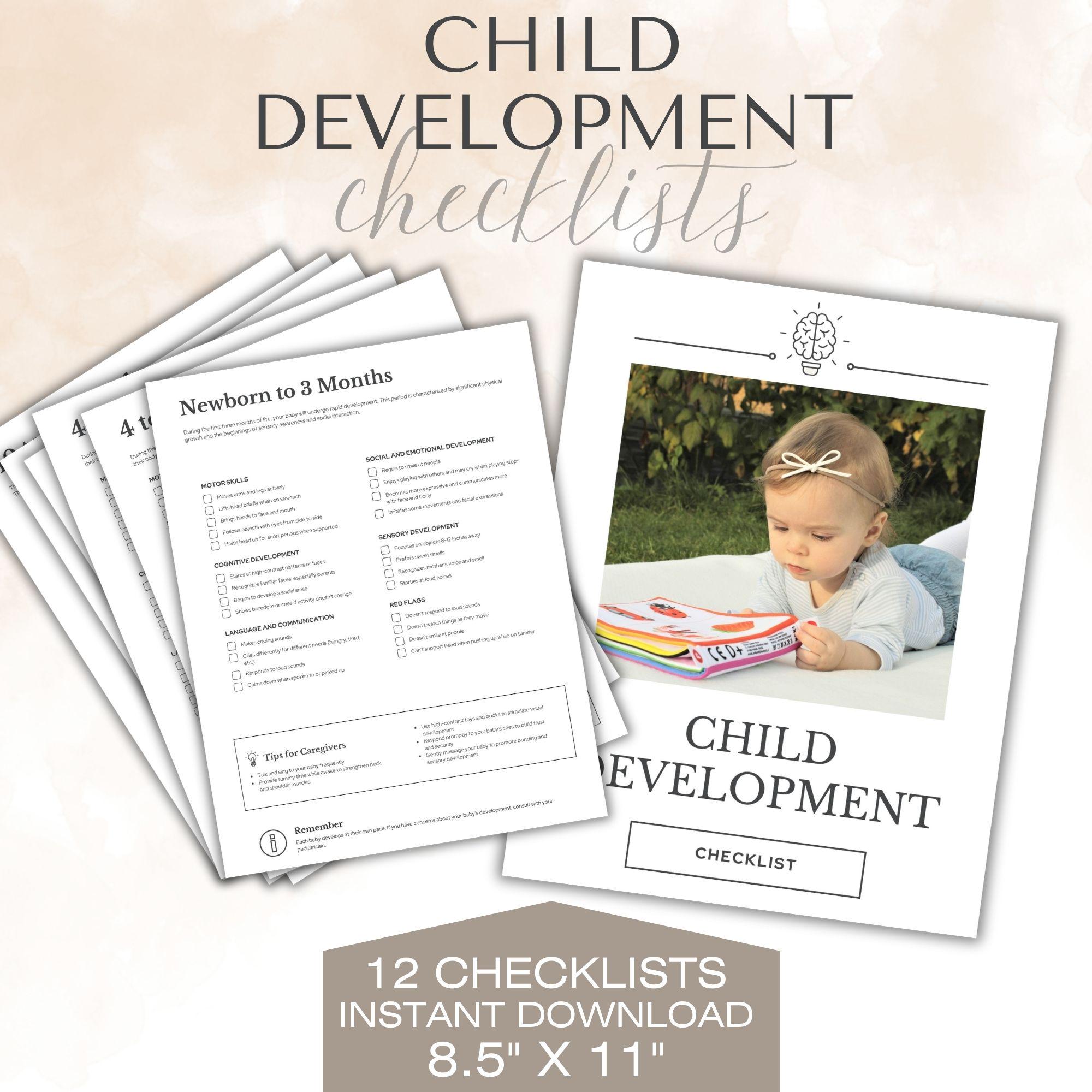Children Development Printable Comprehensive Developmental Checklists ...