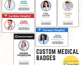 Printable Doctor ID Name Badge | Hospital Nurse Halloween Costume ...
