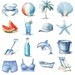 Beach PNG Bundle, Summer Clipart, Coastal Graphics, Beach Journal ...