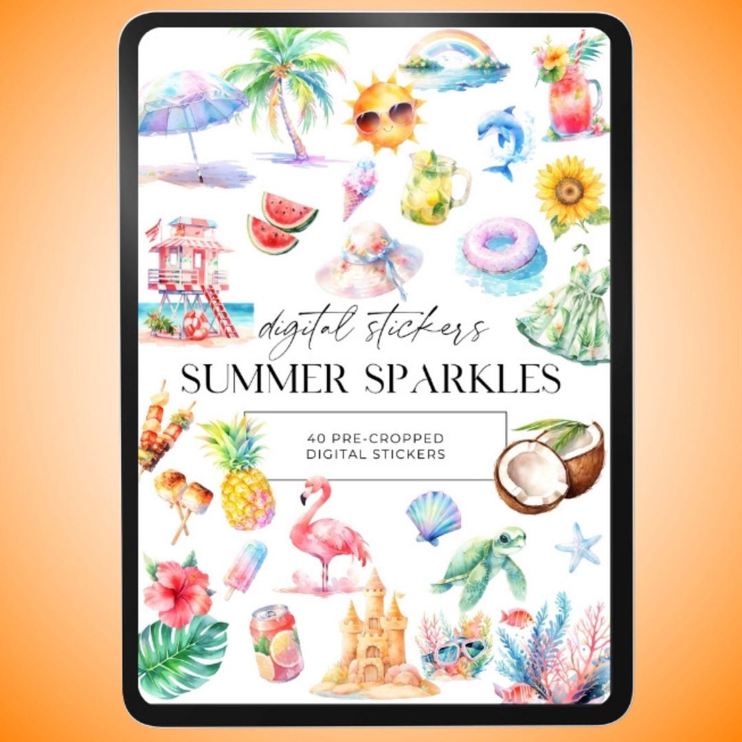 Summer Stickers | Daily Planner Stickers | iPad Stickers | Goodnotes ...