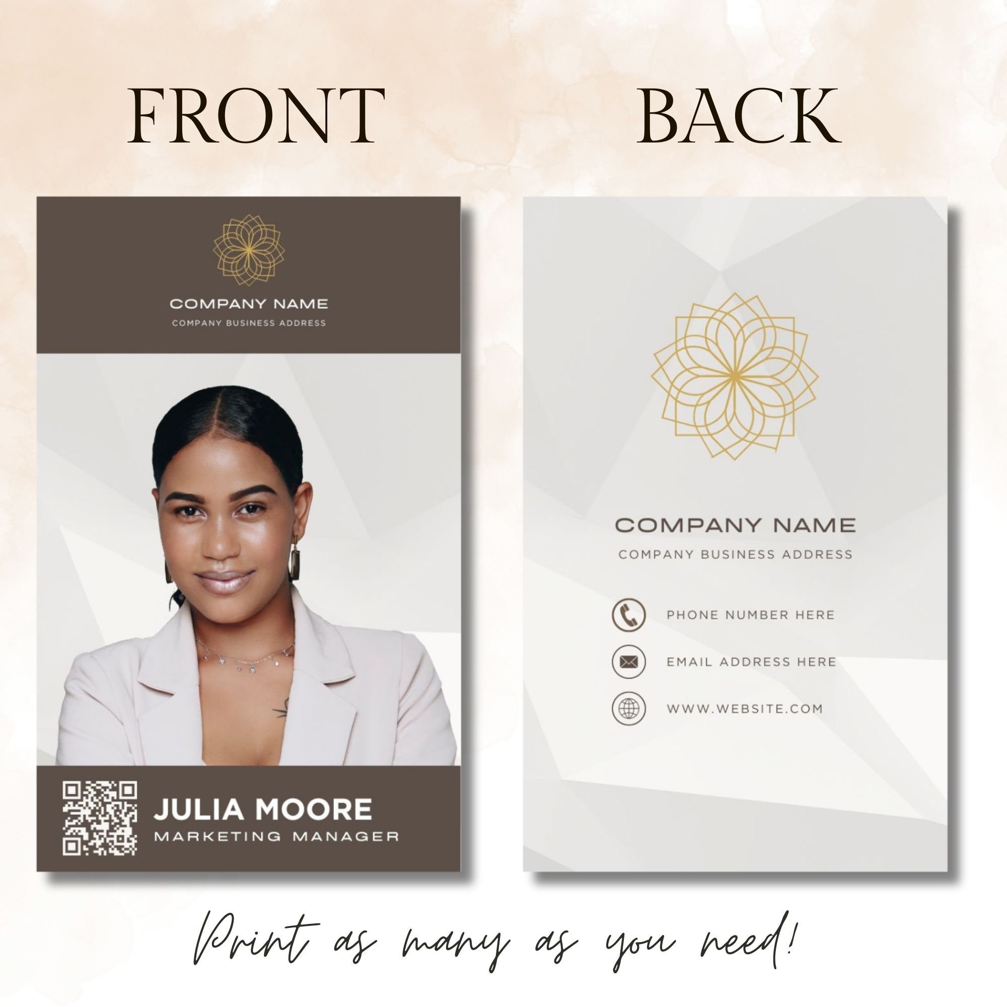 Design Your Own ID Card, Teacherbadge, Office Badge, Customized Office ...