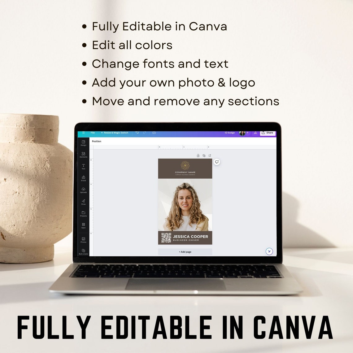 Design Your Own Name Tag, Badge, ID Badge, ID Card, Name Badge, Photo ...