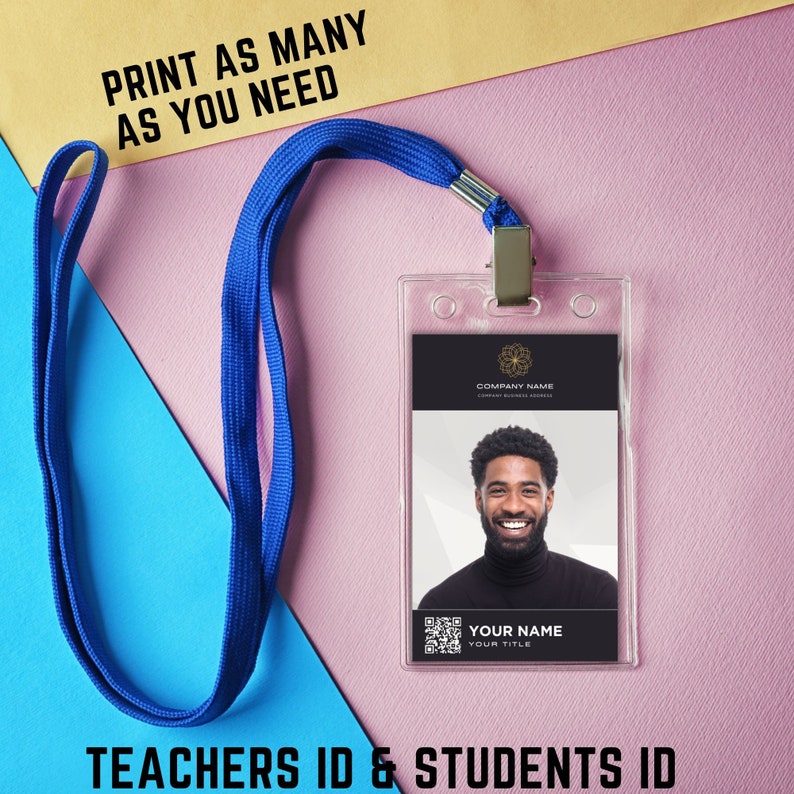 Design Your Own Name Tag, Badge, ID Badge, ID Card, Name Badge, Photo ...