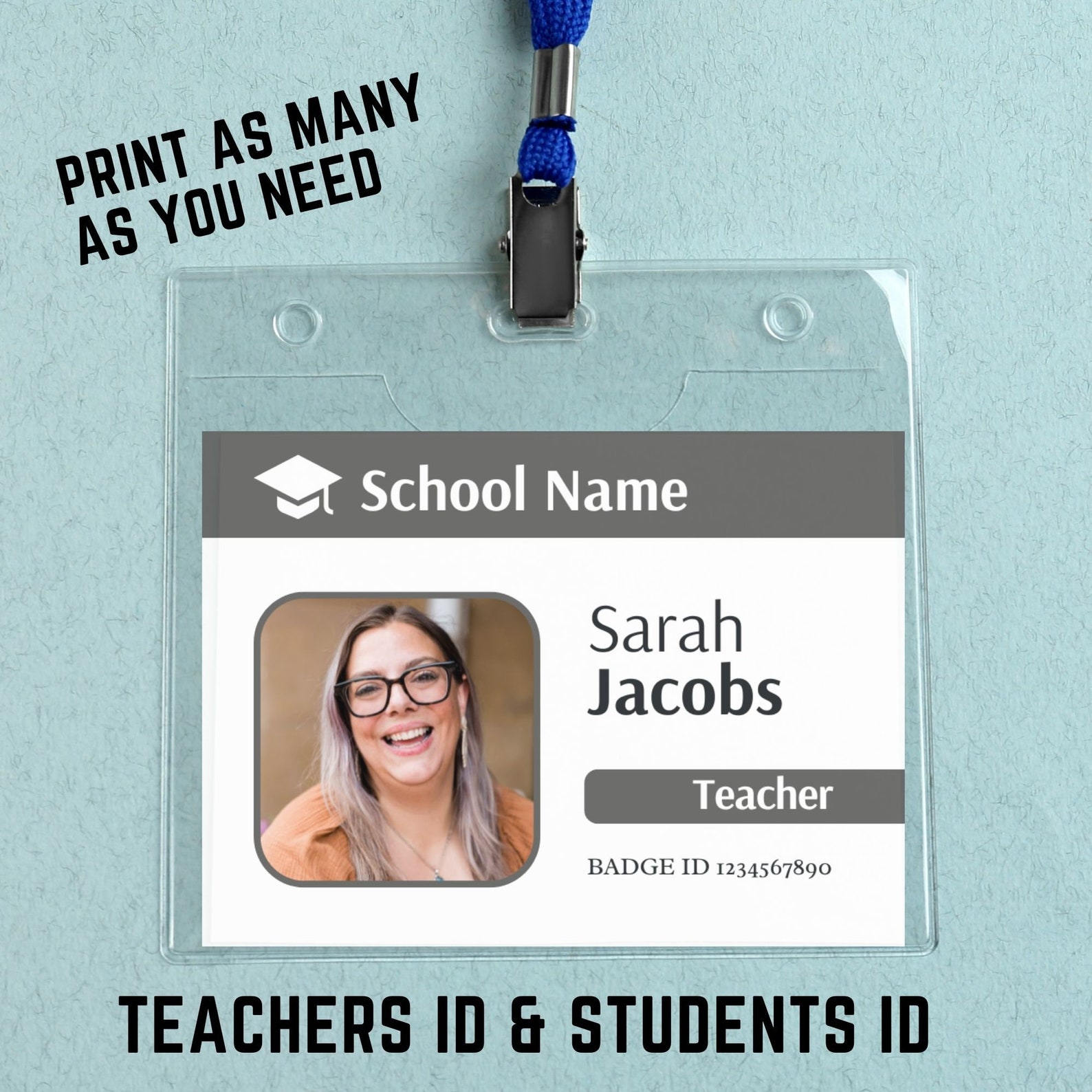 Custom Name Tag, Badge, ID Badge, ID Card, Name Badge, Photo ID Badge ...
