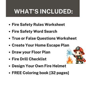 FIRE SAFETY Pre-k and K Activity Pack, Homeschool, Digital, Instant ...
