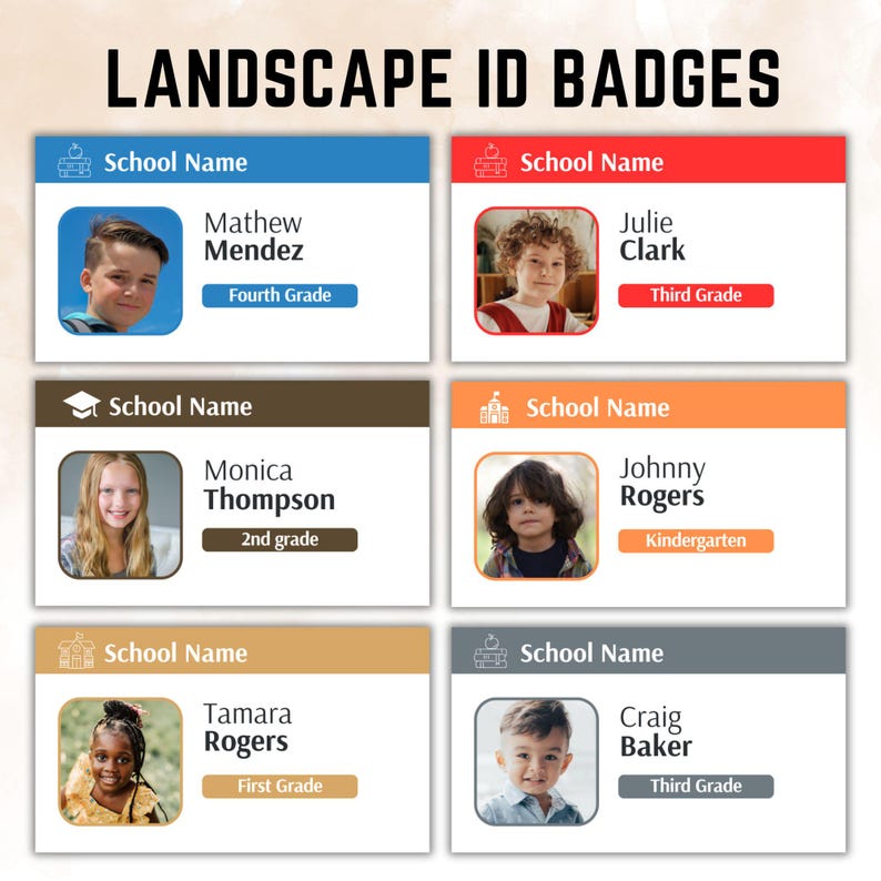 Teacher ID Card Template | Customizable Template | Custom Teacher ID ...