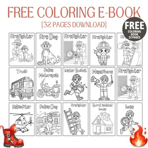 FIRE SAFETY Pre-k and K Activity Pack, Homeschool, Digital, Instant ...