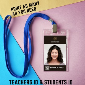 ID Badge, Custom ID Badge, Custom ID Card, Id Card Template, Employee ...