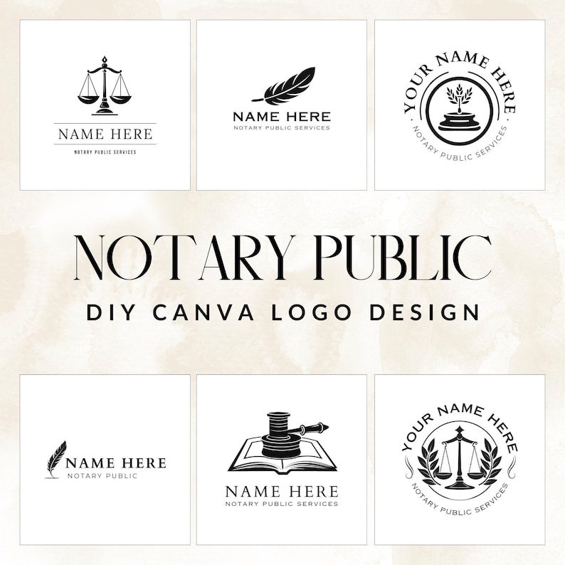 Notary Marketing Logo, Notary Logo Templates, Notary Public Service ...