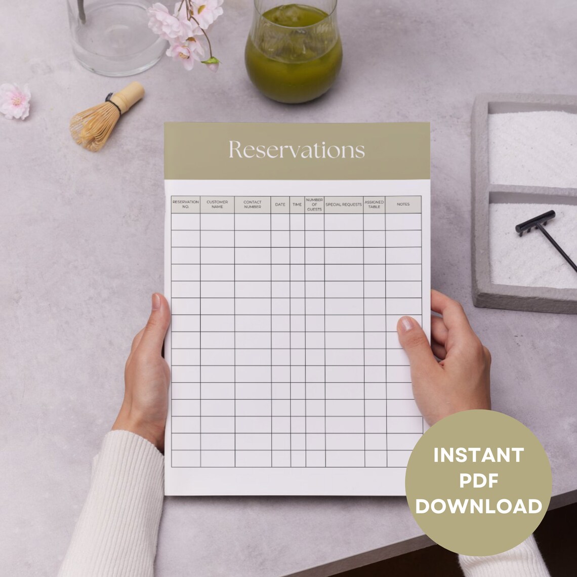 Printable Table Reservation List. Restaurant Table Reservation Form ...