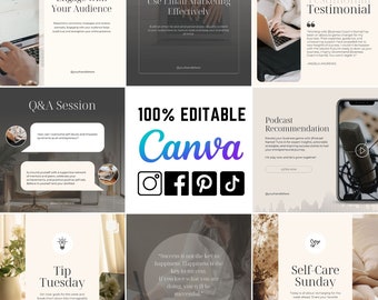 Faceless Instagram Posts Templates for Business Coaches Faceless ...