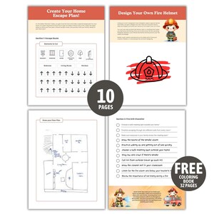 FIRE SAFETY Pre-k and K Activity Pack, Homeschool, Digital, Instant ...