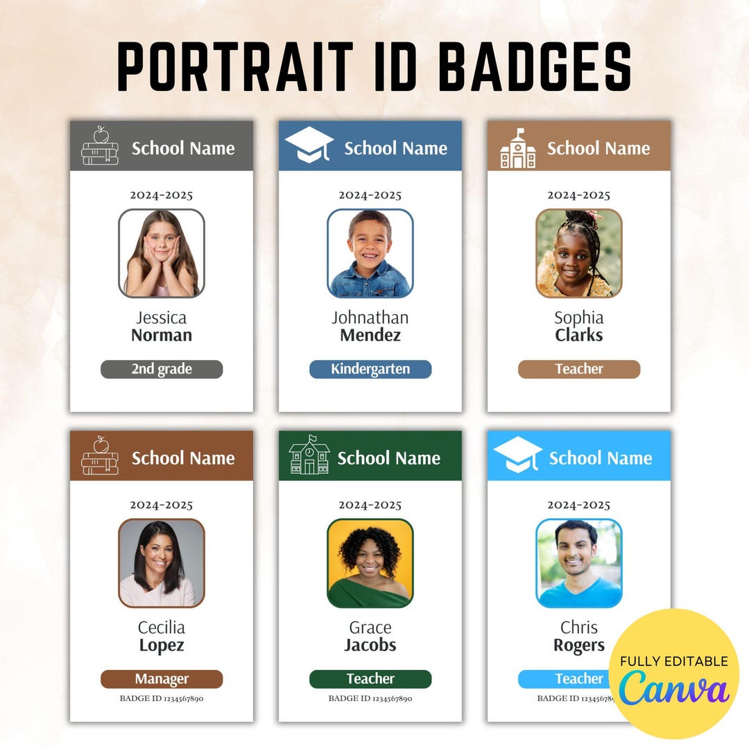 Teacher ID Card Template | Customizable Template | Custom Teacher ID ...