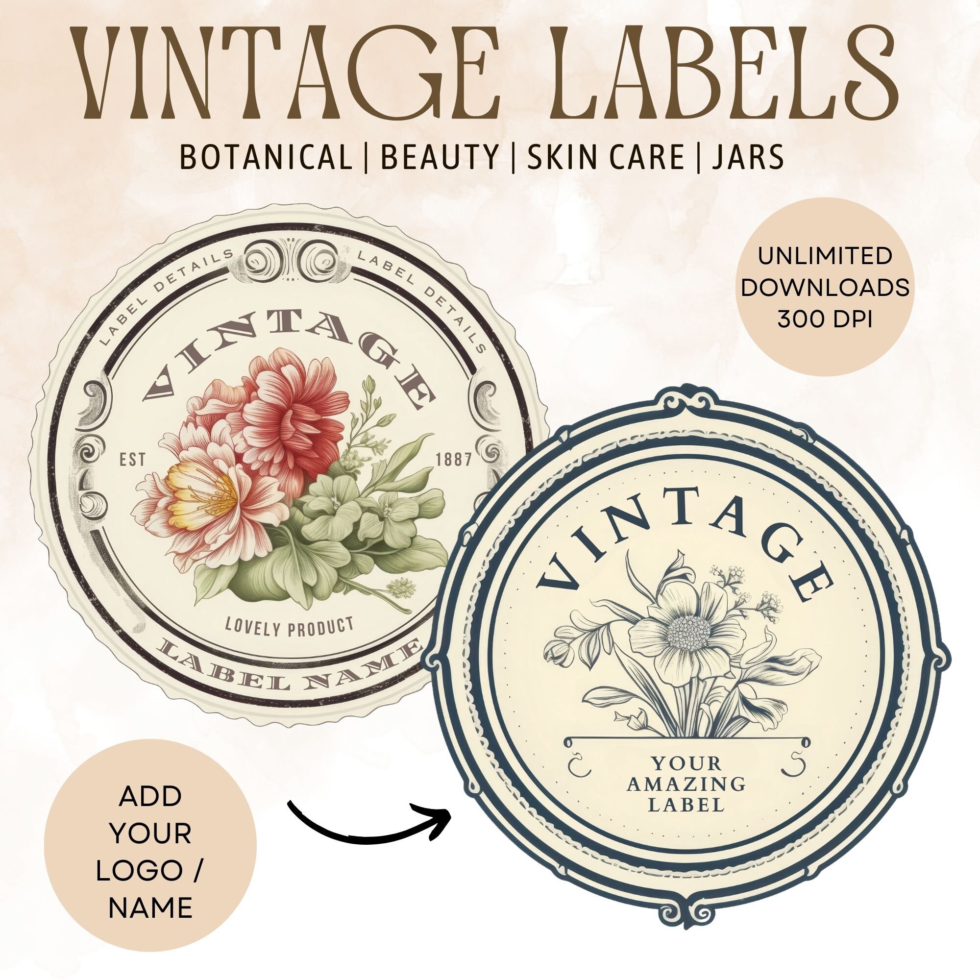 Editable Label Templates, Custom Packaging, Cosmetic Product Label ...
