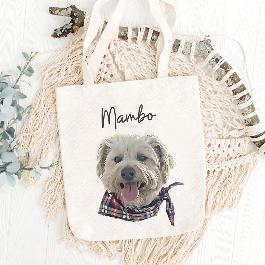Personalized Dog Tote Bag, Custom Dog Tote Bag, Custom Dog Gift, Dog ...
