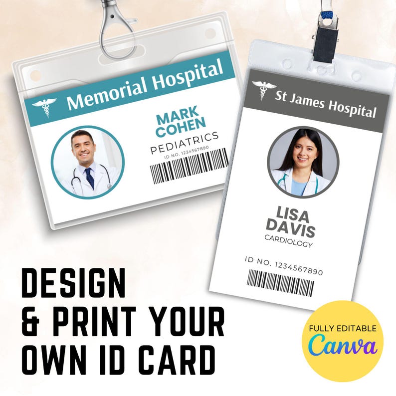 Printable Doctor ID Name Badge | Hospital Nurse Halloween Costume ...