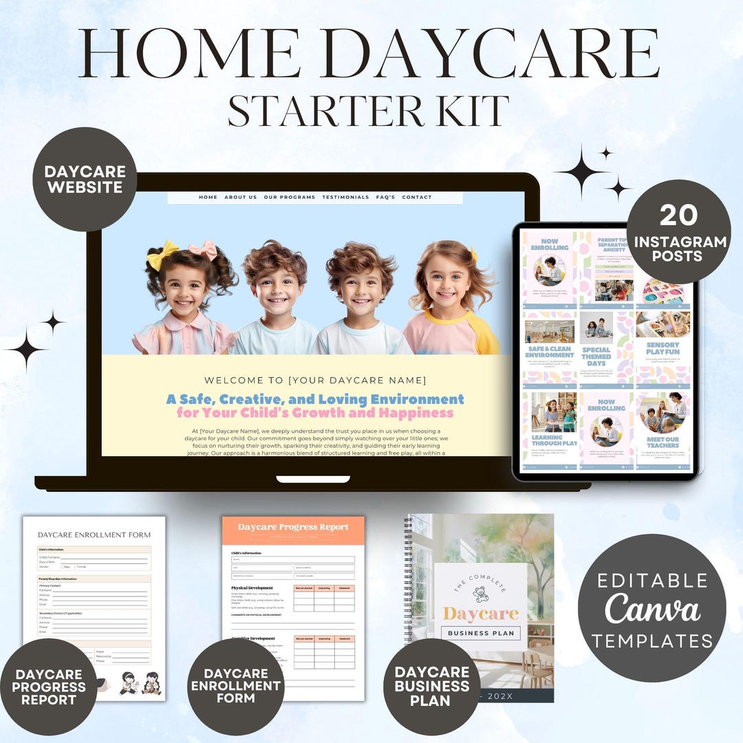 Home Daycare Starter Kit, Daycare Website, Daycare Instagram Posts ...