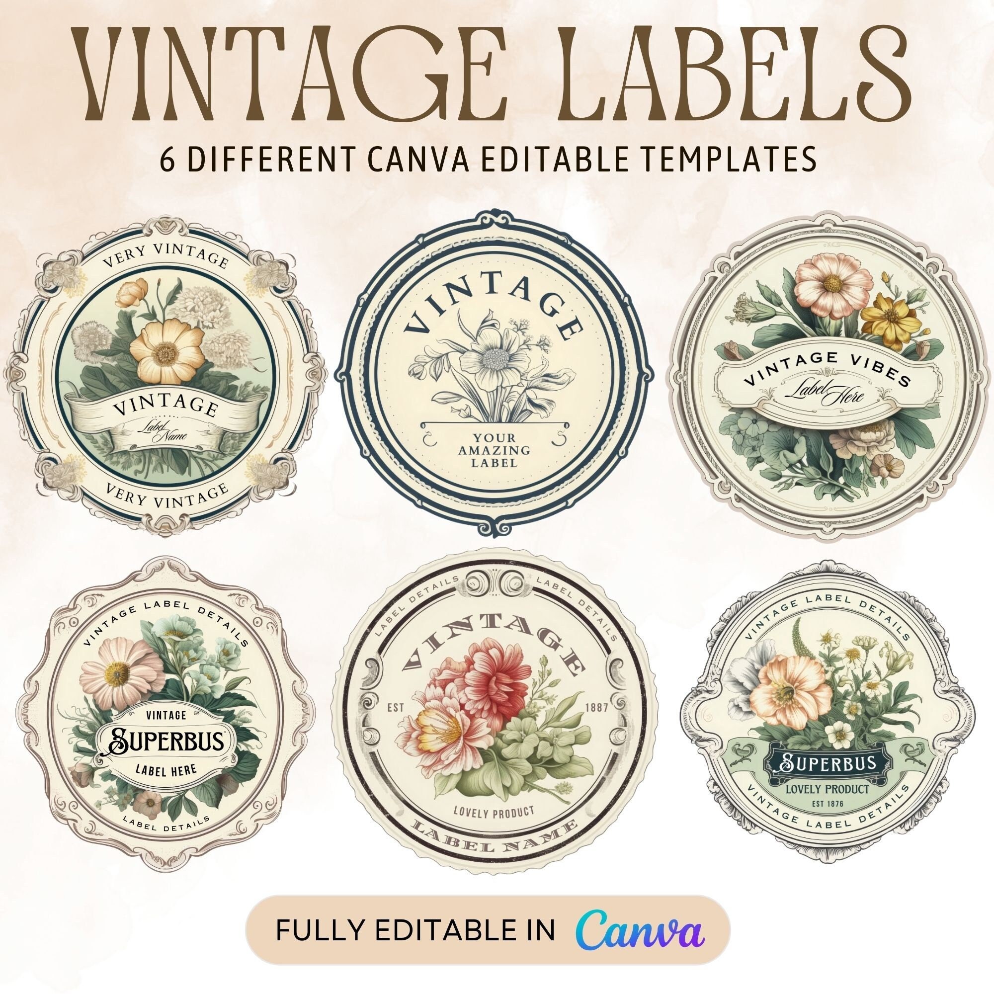 Editable Label Templates, Custom Packaging, Cosmetic Product Label ...